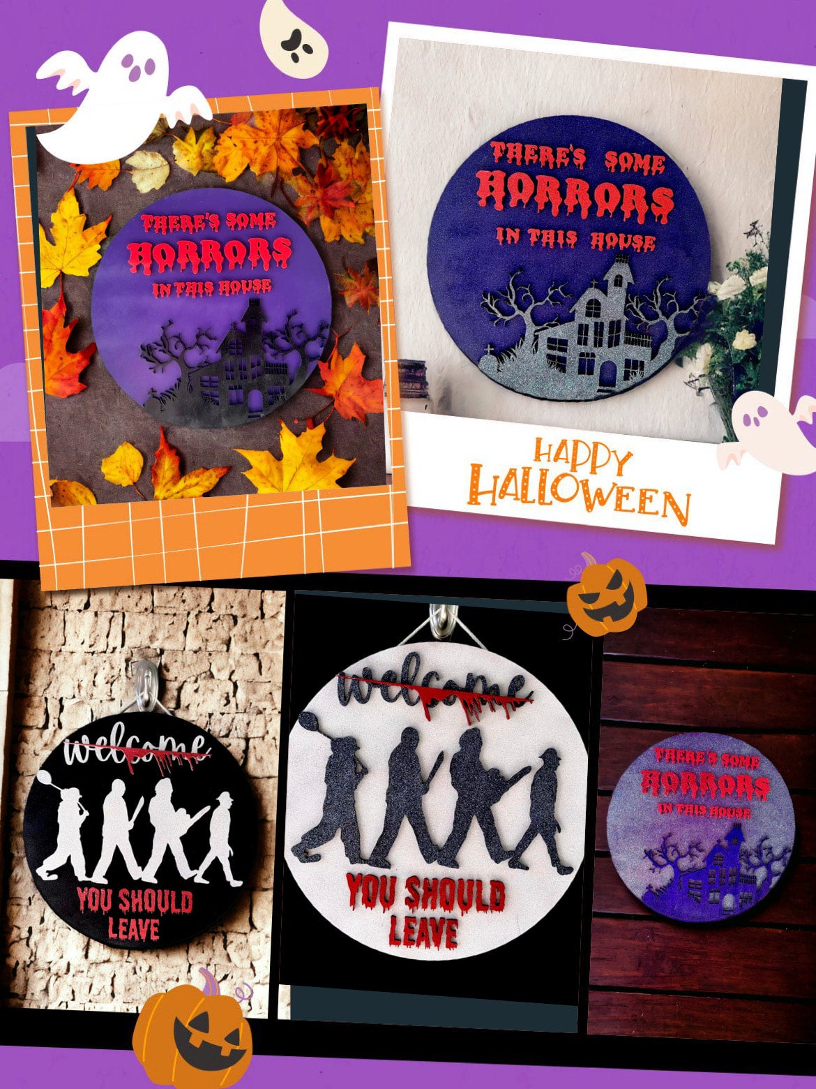 Spooky Halloween Door Hangers | MadeByEverhart