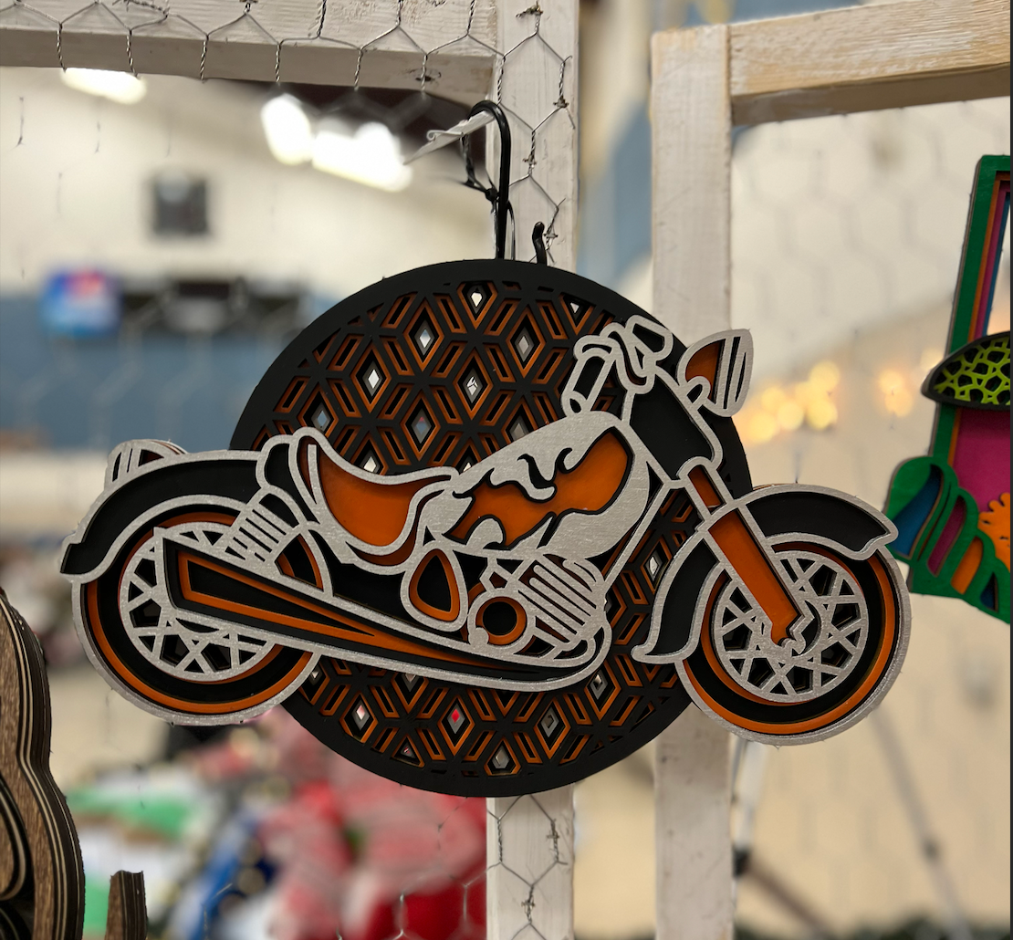 3D Motorcycle Wall Sign | MadeByEverhart